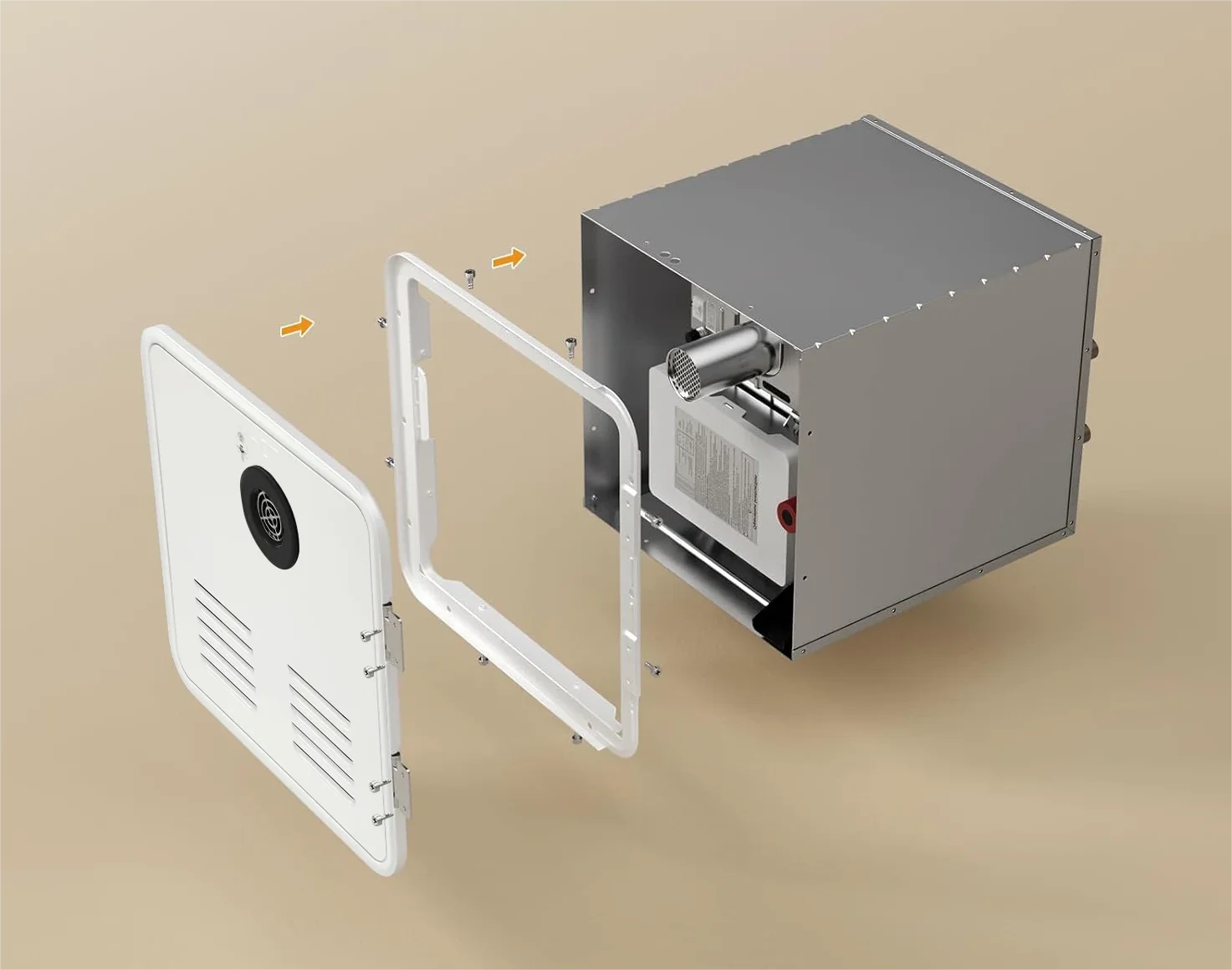 12V DC Camping RV LPG Gas Water Heater - 2.2GPM 55000BTU