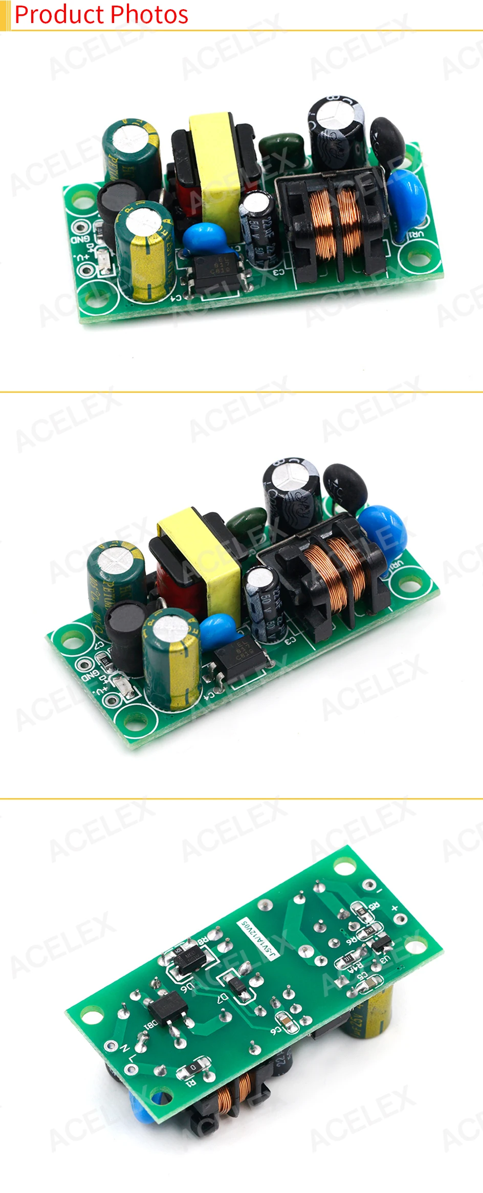 AC-DC 3.3V/5V/12V Precision Buck Converter - 12W Power Supply