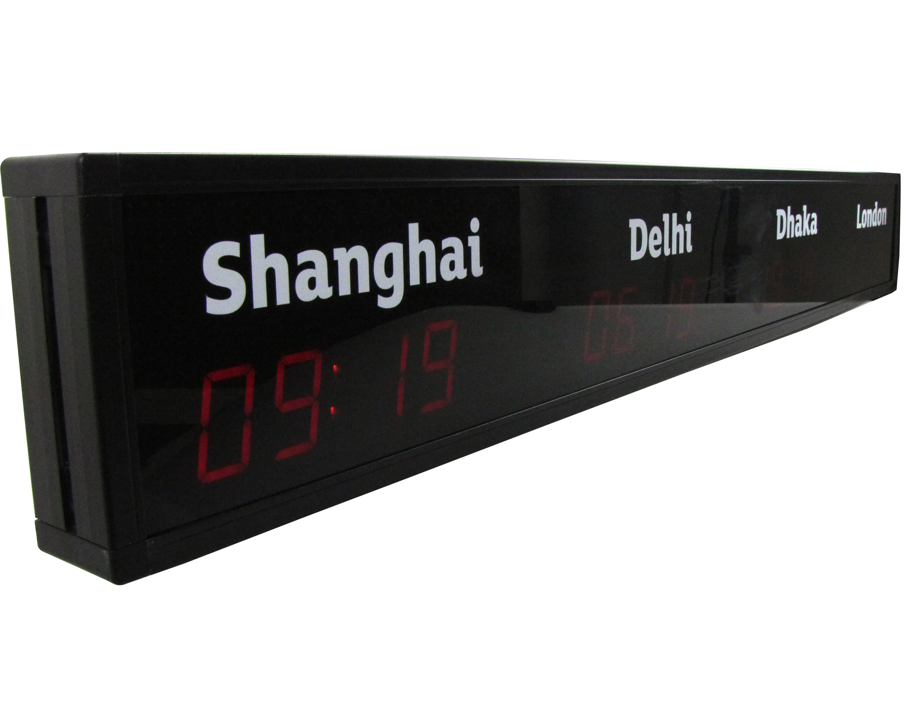 Ganxin World Clock Glass Time Zone Wall Led Digital Display World Clock ...