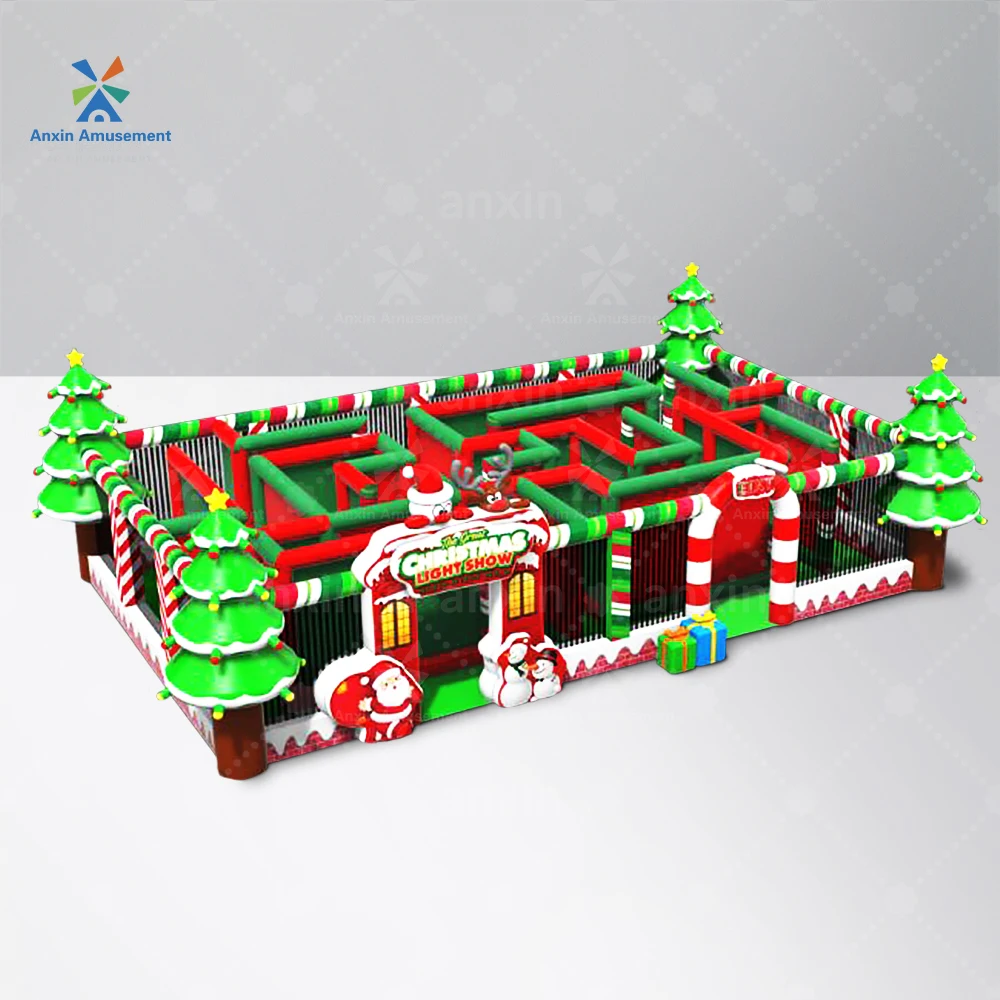 Large Inflatable Carnival Maze/inflatable Christmas Themed Castle Maze ...