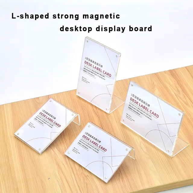 Acrylic A4 Table Stand Display Customized L-Shape Transparent Menu ...