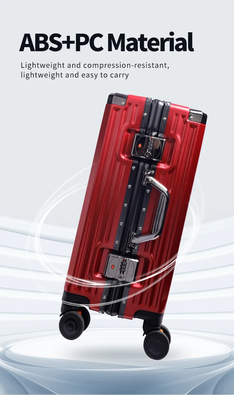 Professional Hand-Carry Aluminium Travel Trolley Suitcase with Brake ...