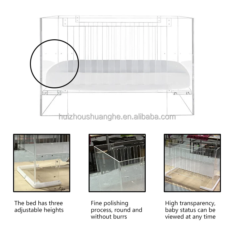 Factory Price Transparent Clear Acrylic Crib Baby Child's Bed Children ...