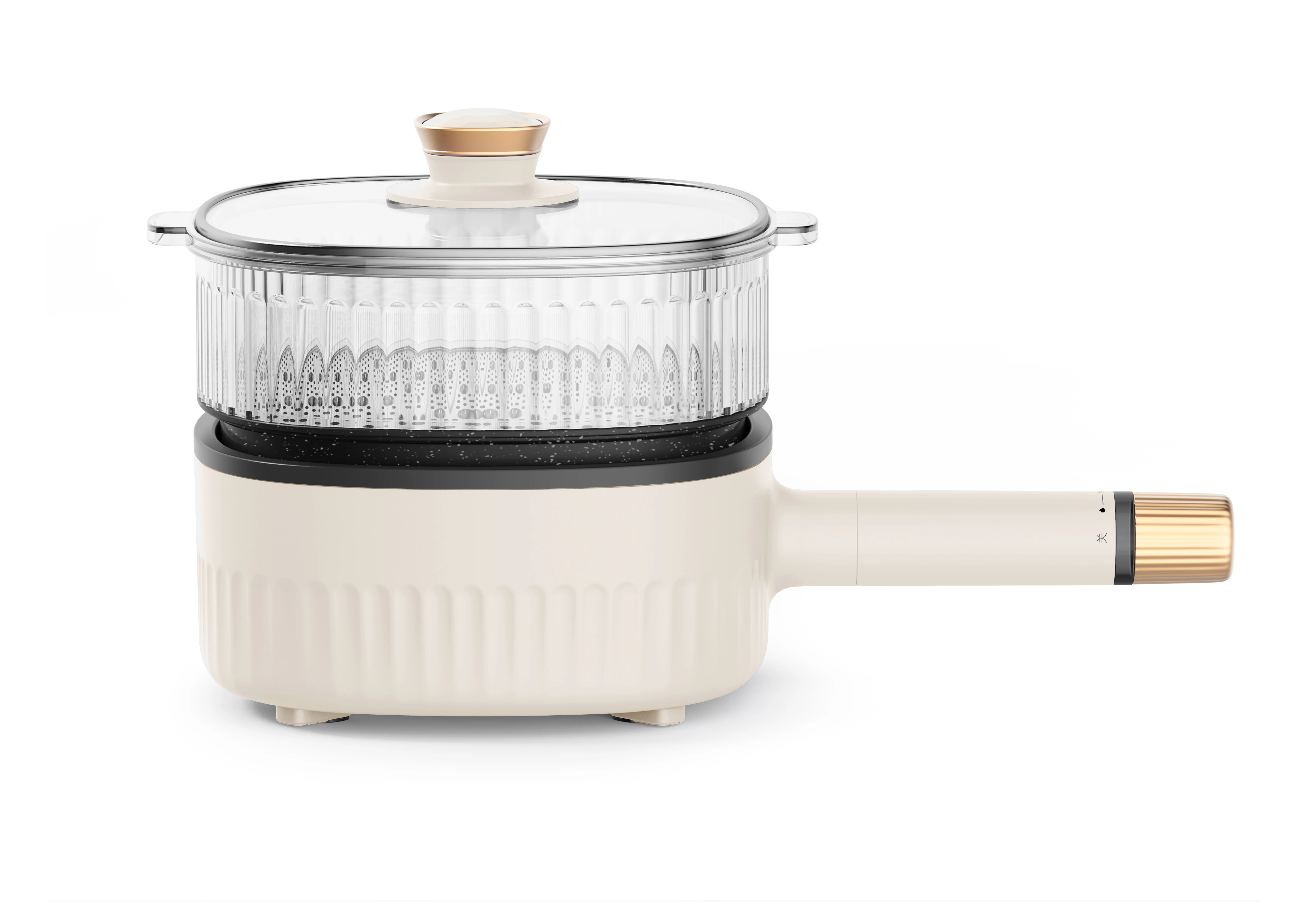 New Product 3l Square Liner Separate Frying Pan With Transparent ...