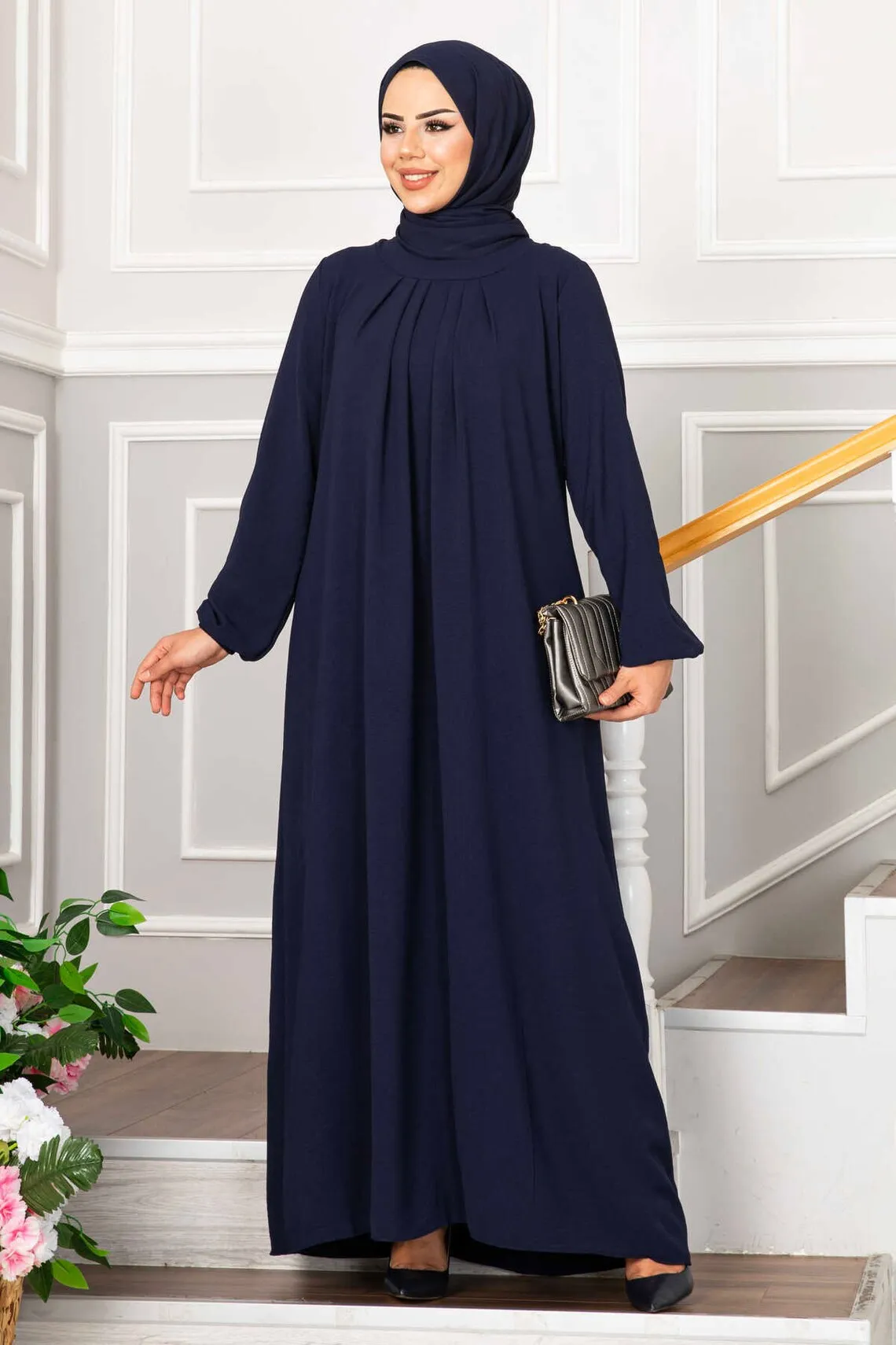 Turkey Women Solid Color Long Dress Muslim Modest Evening Party Abaya ...