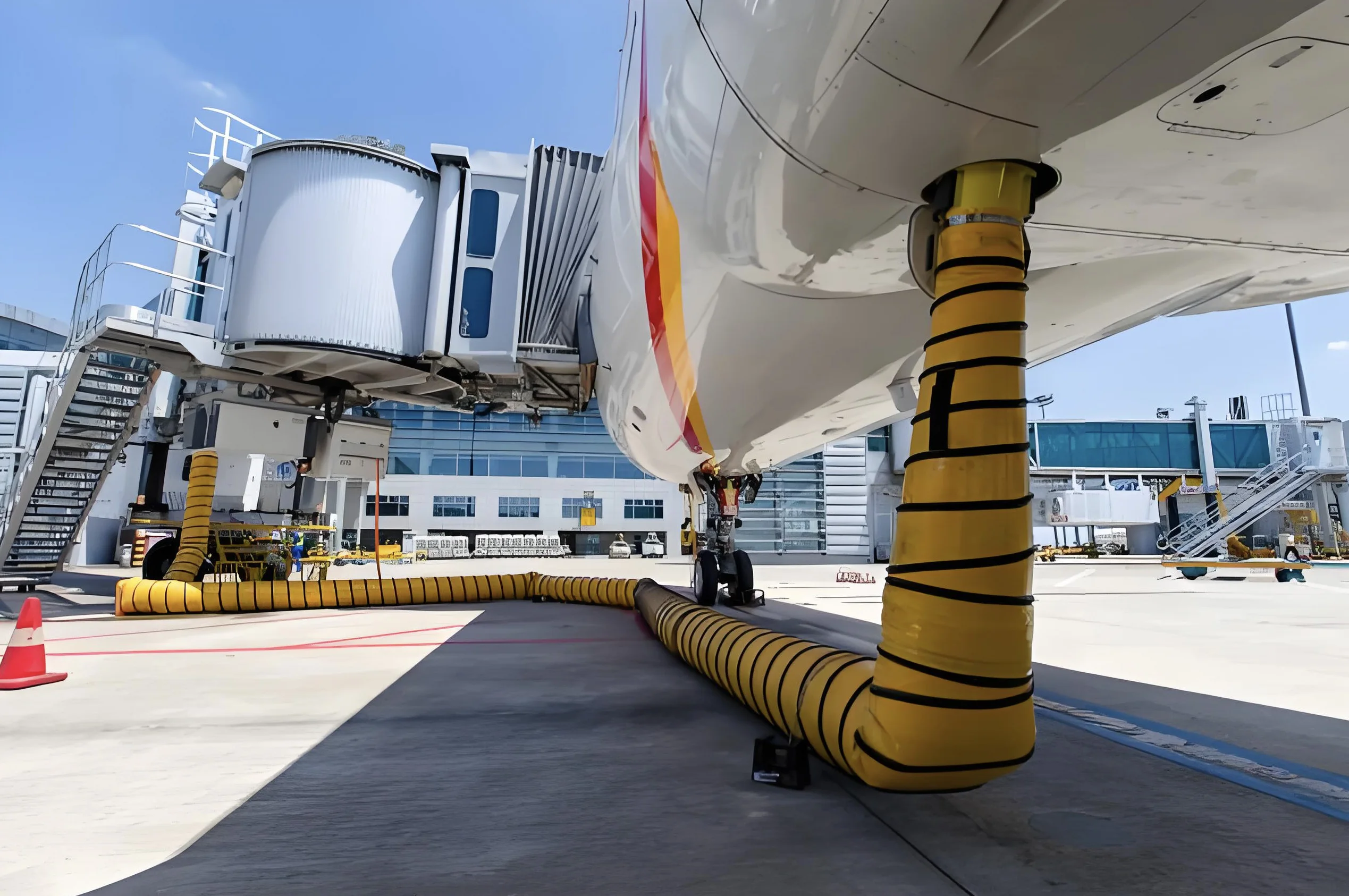 Aircraft Ground Air Conditioning Connector Energy Saving PCA Hose ...