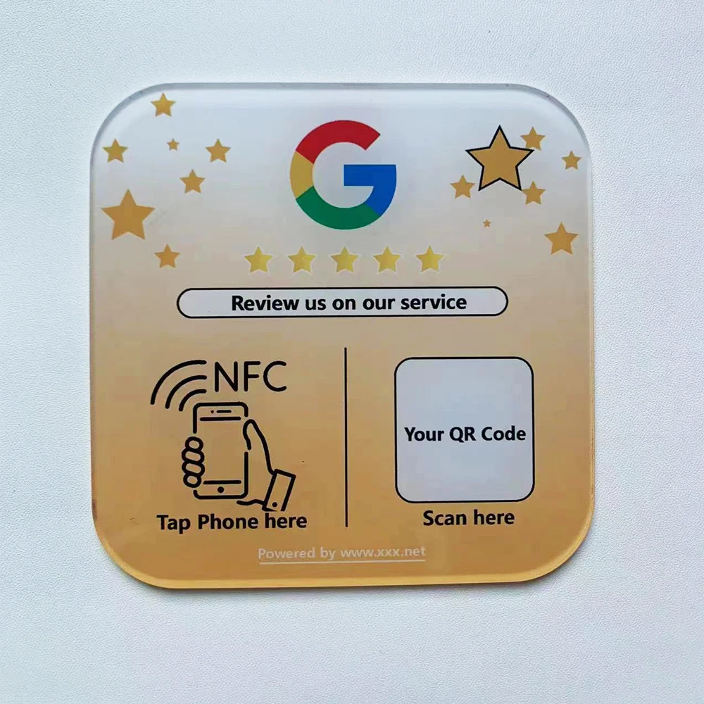 Custom Google NFC Table Menu QR Code Google Review Plate Display Google ...
