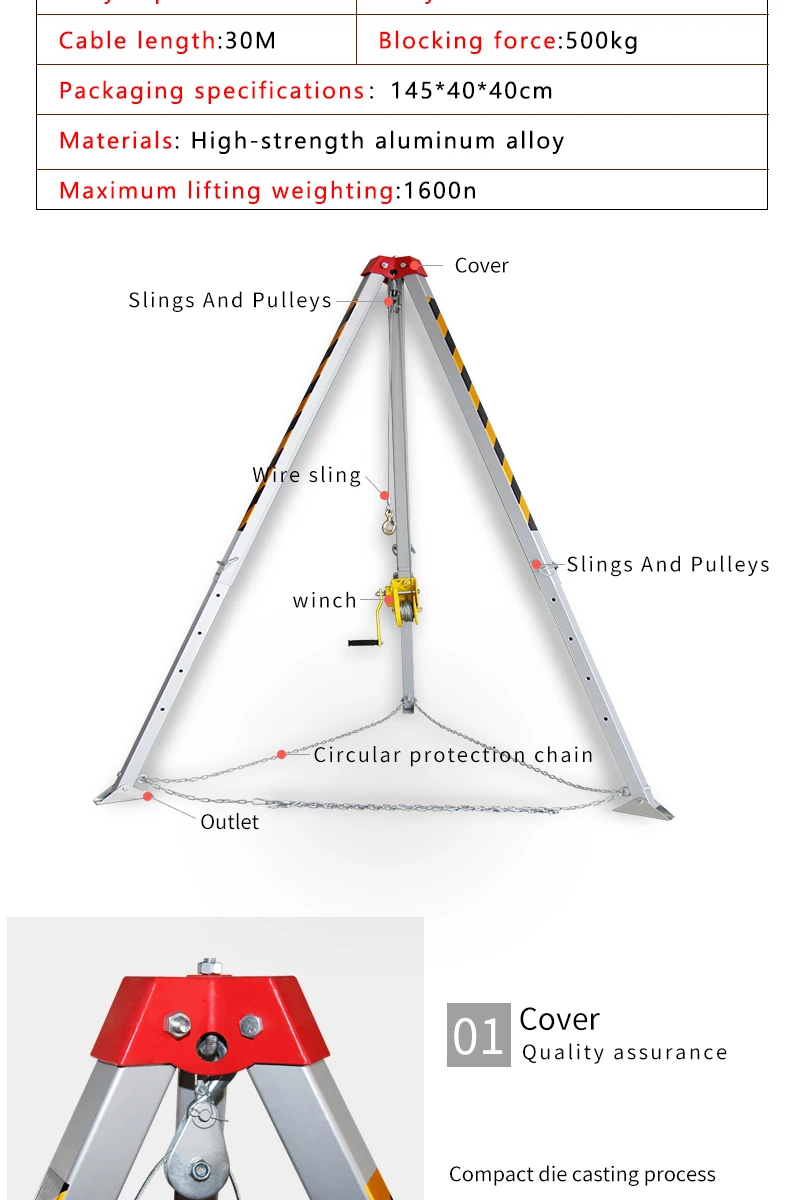 Factory Direct Sale Industrial Lifting Safety Rescue Tripod - Buy ...