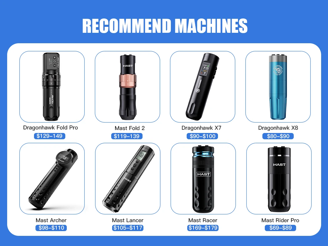 Dragonhawk Fold Pro - Double Battery Wireless Tattoo Gun