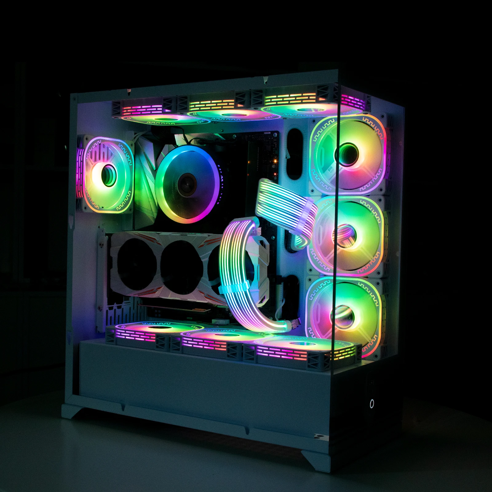 Pc Rgb Cable Argb Extension Sleeved Cable Custom Power Supply Braided ...