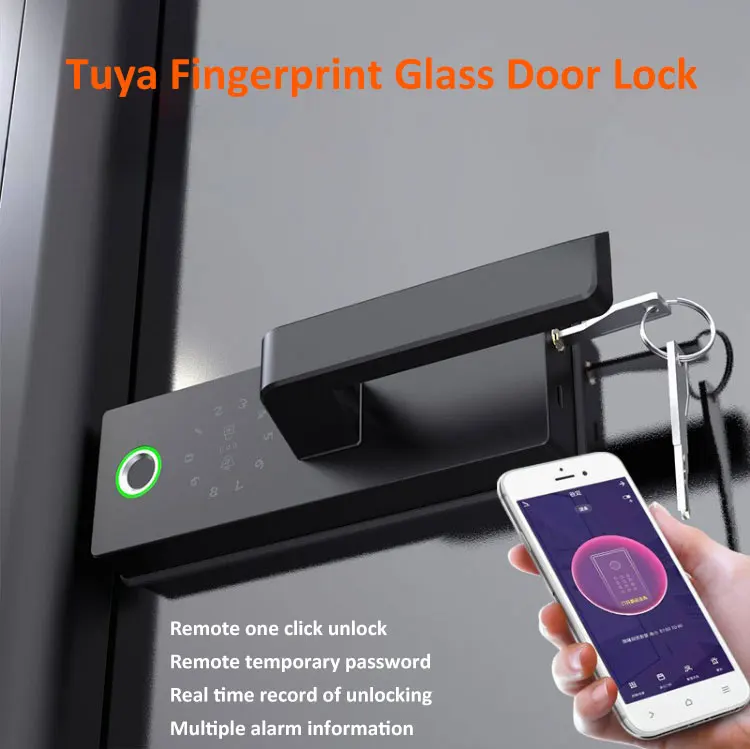 Smart Office Frameless Glass Door Lock - Secure & Convenient