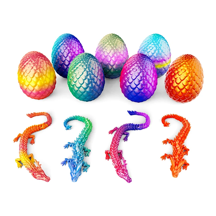 Desktop Fdm 3d Printed Toy Dragon Egg Pla Flexible Articulated For ...