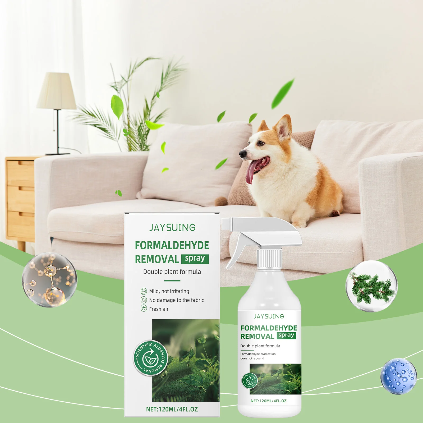 Jaysuing Home Office Renovation Purification Spray New Formaldehyde ...