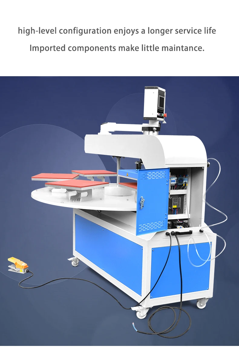 16\" X 24\" Six-Station Carousel Rotation Pneumatic Heat Press Machine ...