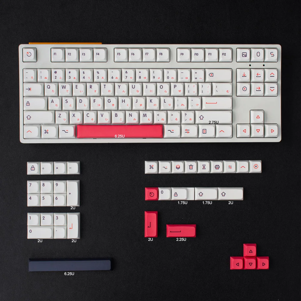 125 Key Momo Keycaps Set Dye Sublimation Key Cap Cherry Profile Keycaps ...