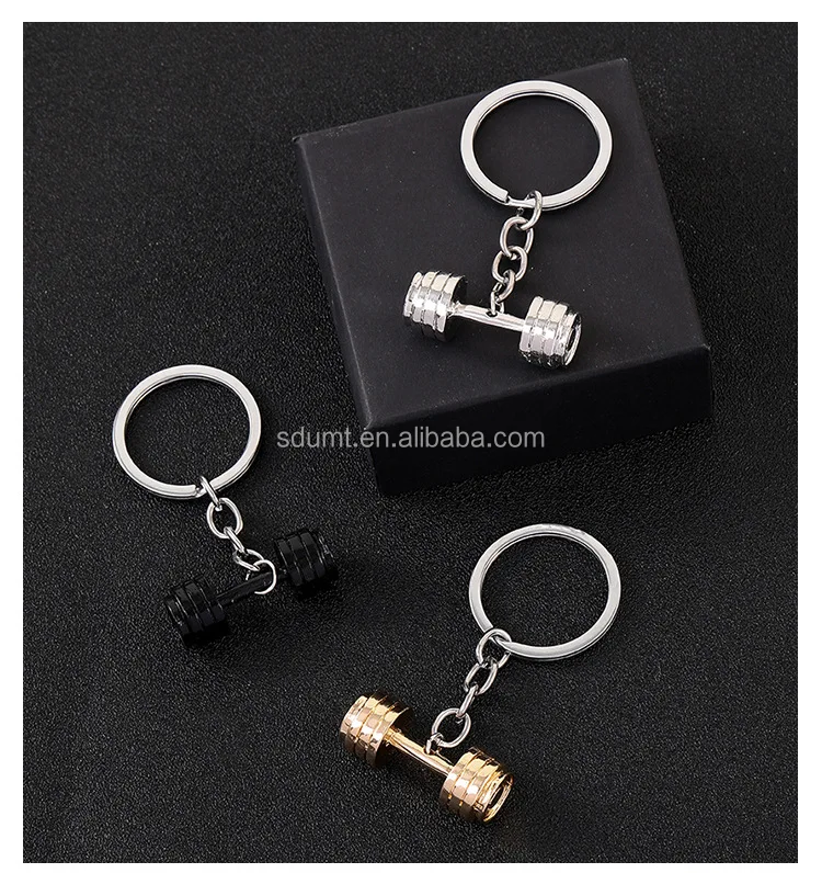 Metal Fitness Dumbbell Keychain Fashion Sports Key Chain - Buy Key ...