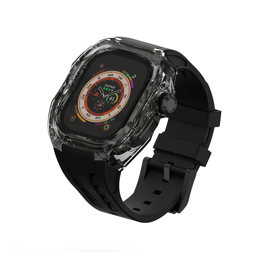 Luxury Modification Kit For Apple Watch Ultra 49mm Transparent Case For ...