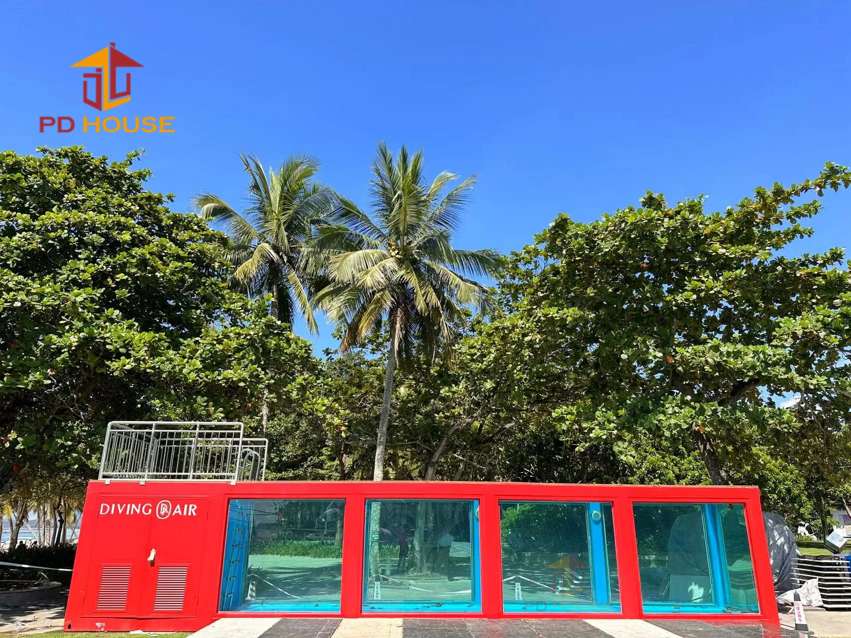 40 Ft Portable Mobile Outdoor Ground Container Diving Wave Making Pool ...