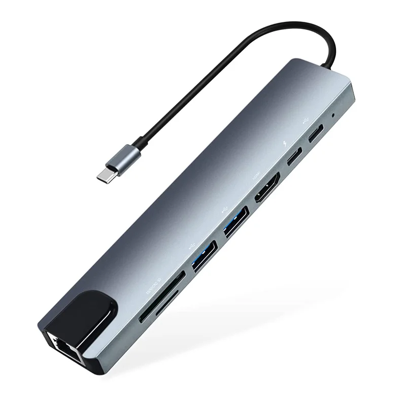 Usb Type C Hub 8 In 1 Usb Hub Multi Function Adapter For Macbook Pro ...