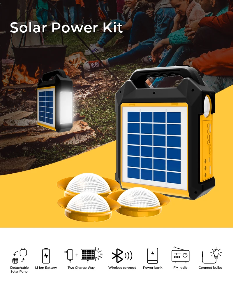 Portable Power Solar Kit Home Residential Solar Energy Solar Lighting ...
