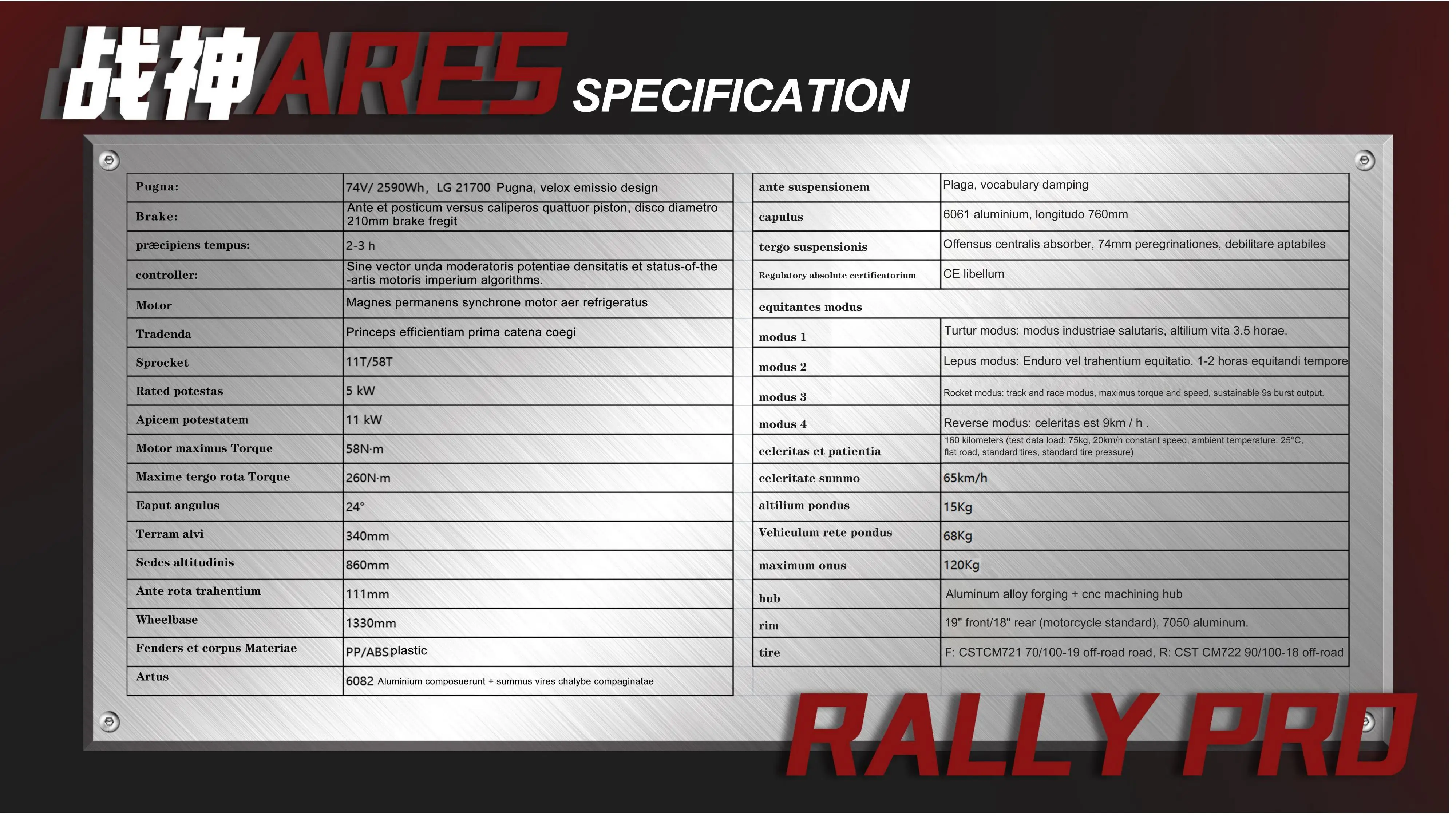 Apollo RFN Rally Pro - 6000W Electric Dirt Bike for Adults