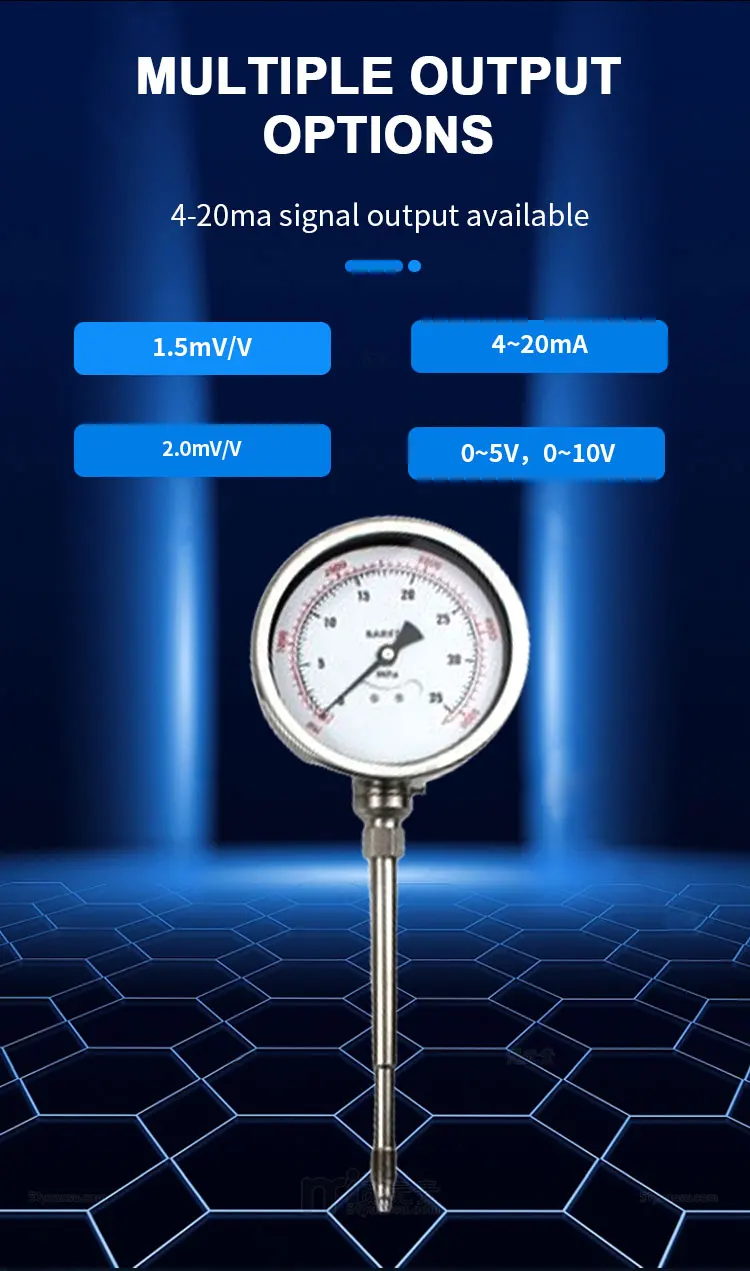 MPG 400C High Temperature Mechanical Pressure Gauge 2000bar High ...
