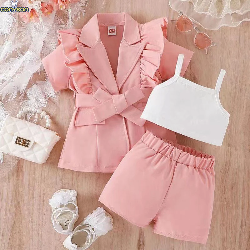 Conyson Latest Fashion Korea Kids Three Pieces Clothing Suit Jacket ...