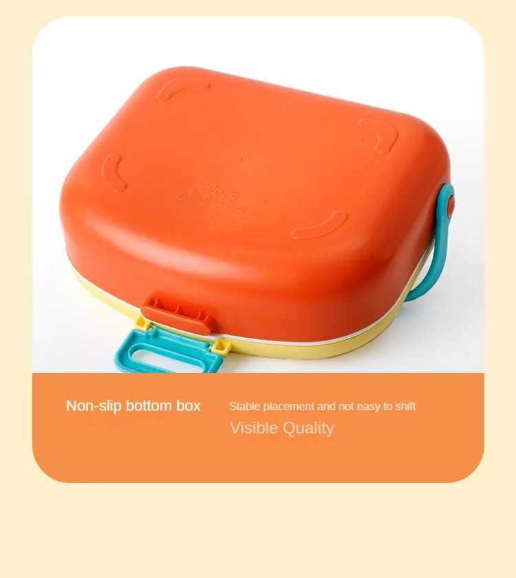 2023 New Kids Bento Box 4 Compartments Lunchbox Portable Sealed Lunch ...