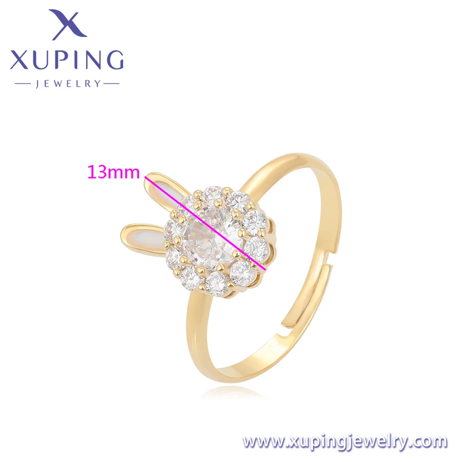 Elegant 18K Gold Plated ZIRCON Engagement Ring - Classic Wedding Band ...
