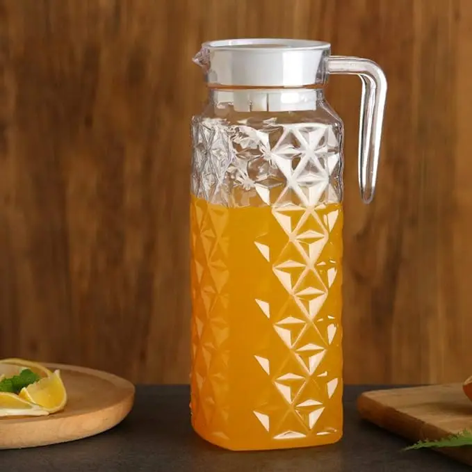 17 Oz Polycarbonate Carafe With Flat Lid,Round Carafe Pitchers For ...
