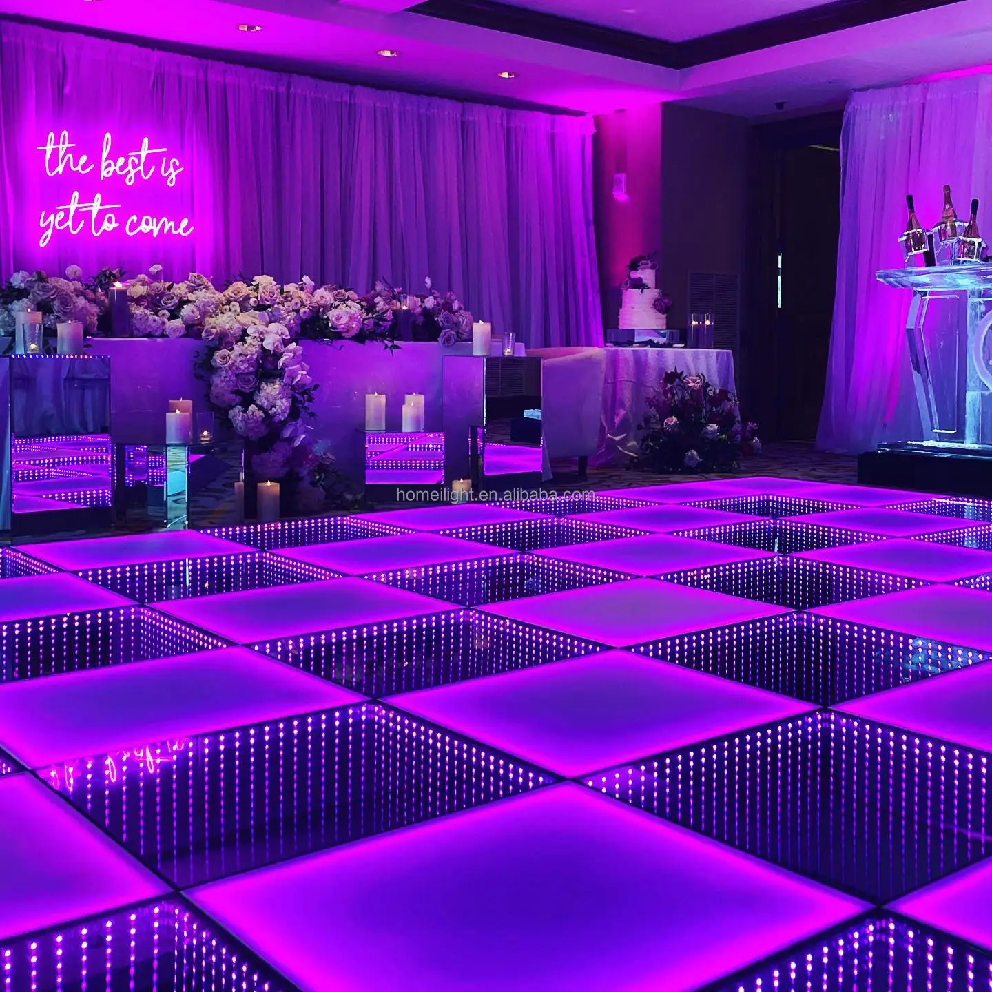 LED DJ Style Mirror Dance Floor for Bar/disco Night Light