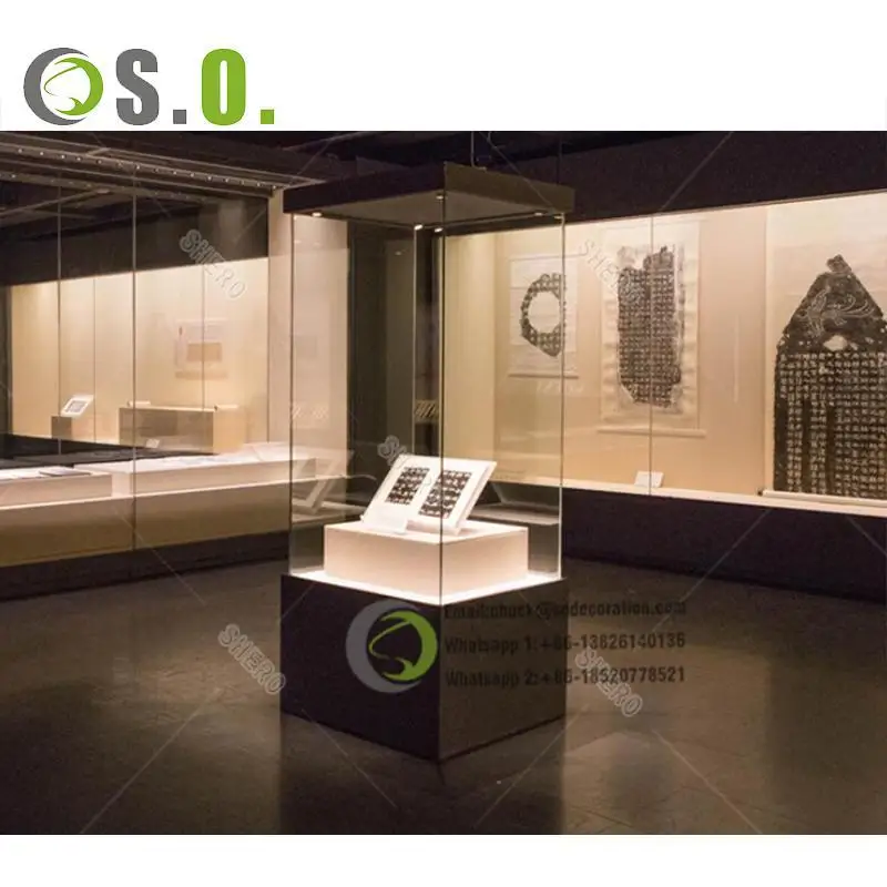 Shero History Showcase Custom Glass Display Cabinet Museum Display Case ...