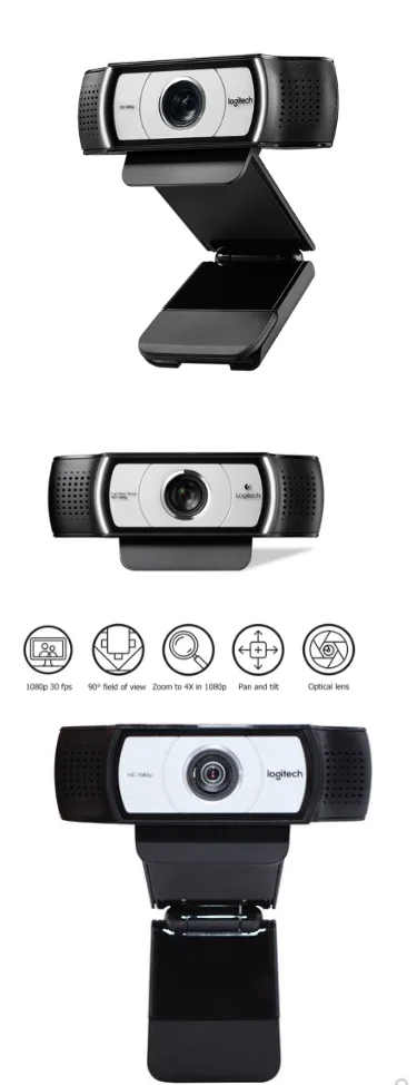 Logitech C930c Camera 1080p Webcam With Cover Usb Video Camera 4 Time ...