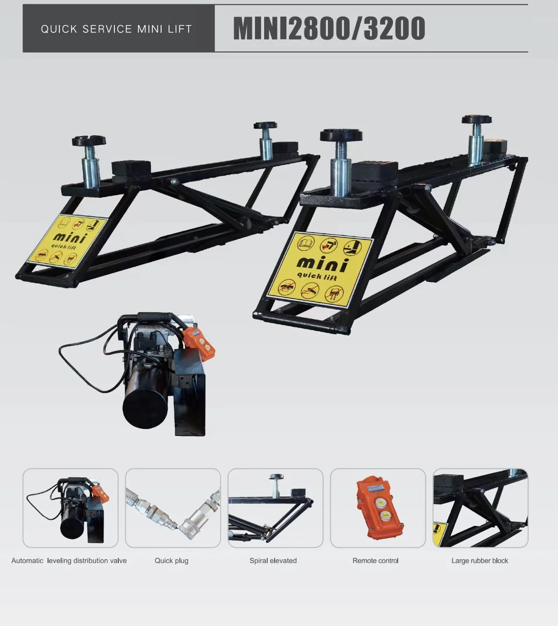 2800KG Portable Hydraulic Quick Service MINI Scissor Lift