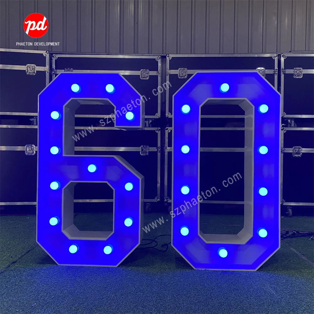 Giant LED Light up Numbers for 70th & 75th Birthday Party Decorations