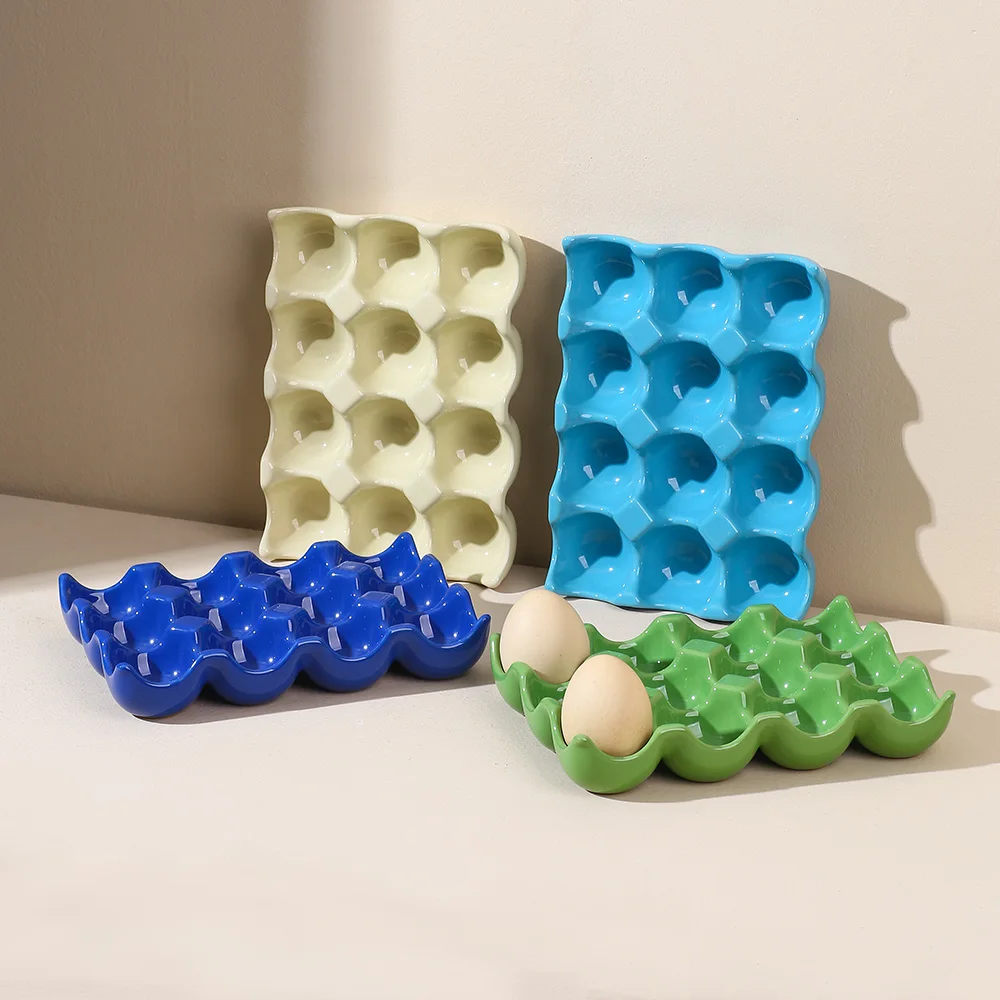 Cool Gadgets Ceramic Easter Egg Holder Container Kitchen Tools 12 Cup ...