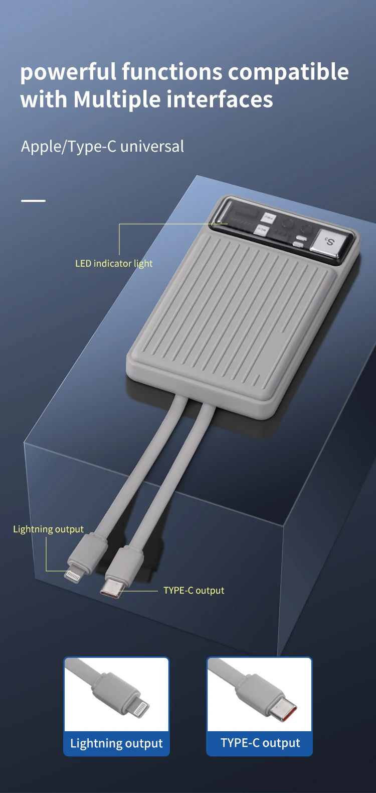 Doublepow 10000mah Ultra-thin Type-c Input Power Bank Compact 20000mah ...