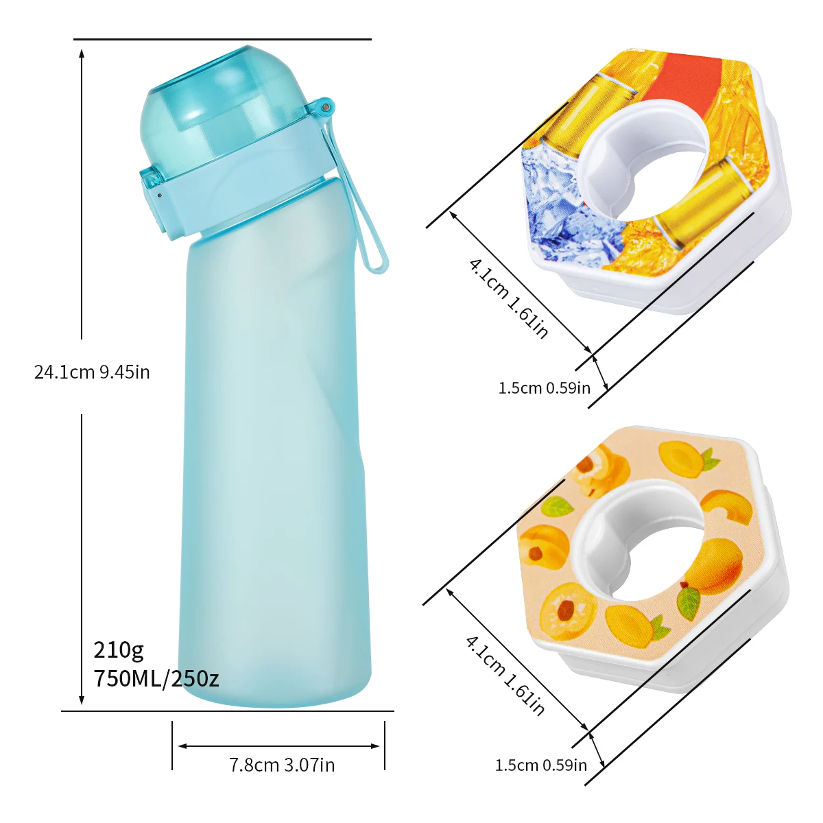 Air up Water Bottle with Flavor Pods,Leak Proof Sports Water Cup with ...