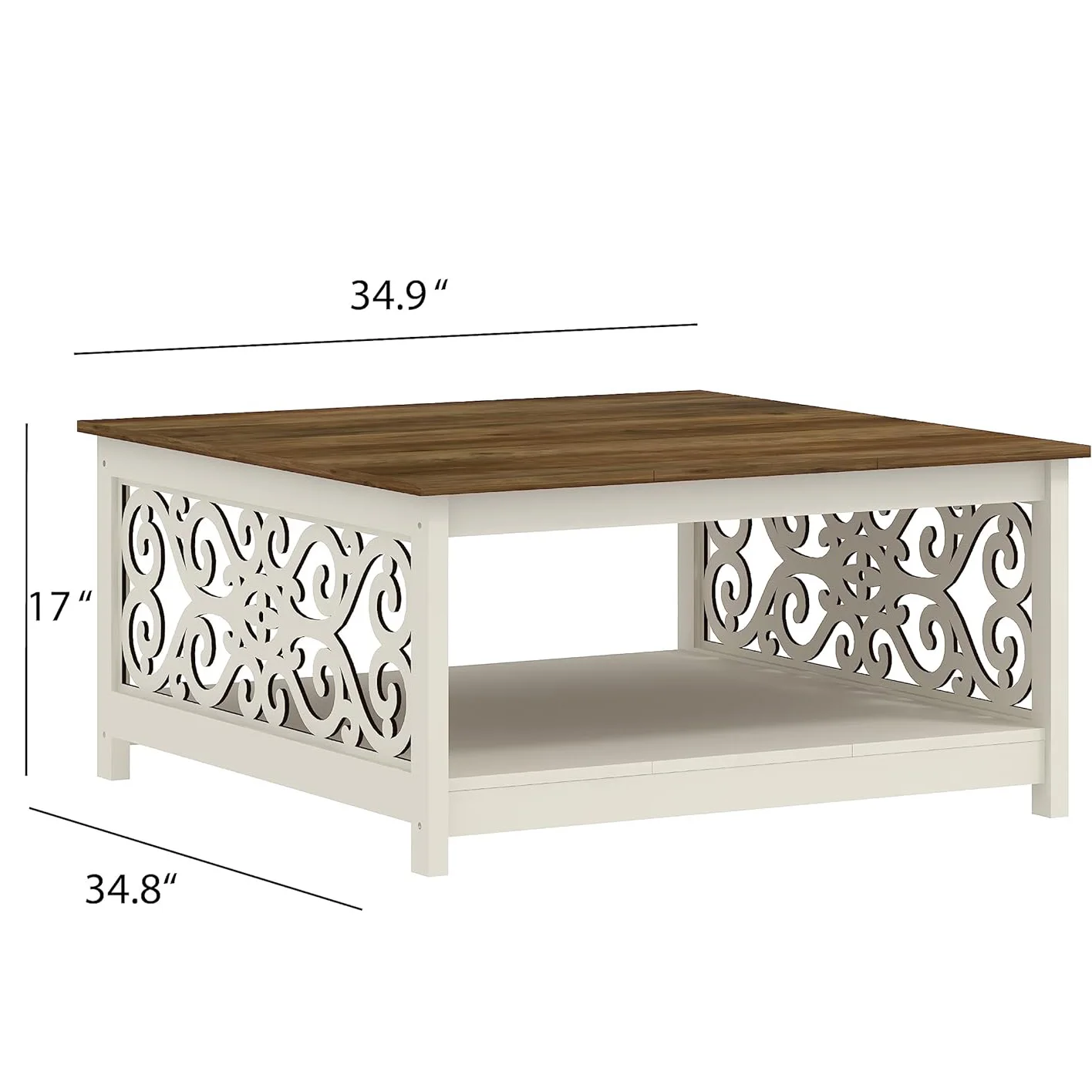 Modern Home Furniture Laser Cut Display Open Storage Shelf Center Table ...