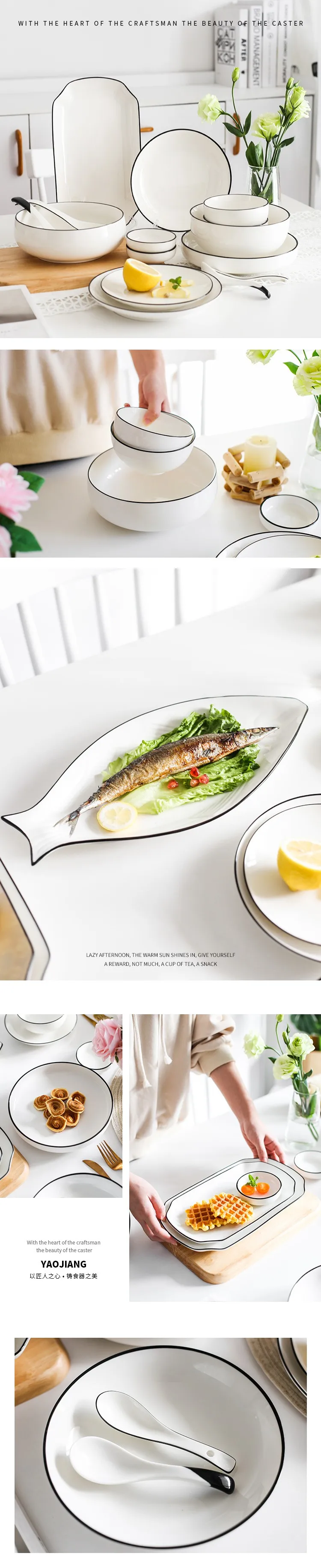 Ceramic Dinnerware Set European Styletableware Dishes Plates Ceramic ...