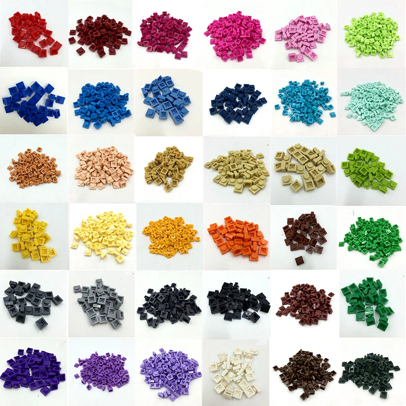 120+color 3024 Building Blocks Plate and OEM Color 1x1 Plate Brick 1*1 ...