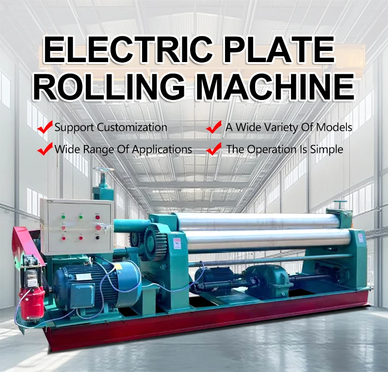 Hydraulic Plate Rolling Machine Sheet Metal Plate 3 Roller Plate ...