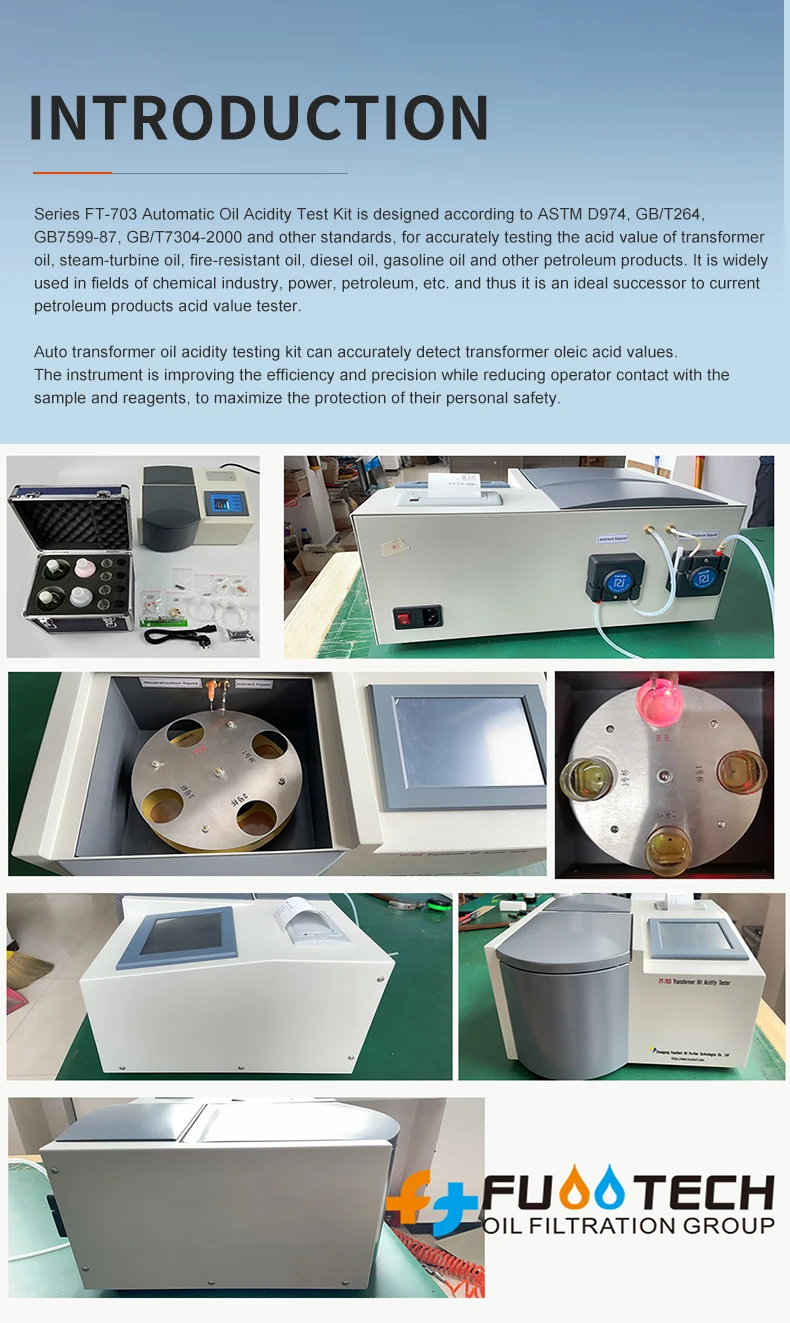 FUOOTECH FT-703 ASTM D974 Automatic Transformer Oil Acidity Tester Acid ...