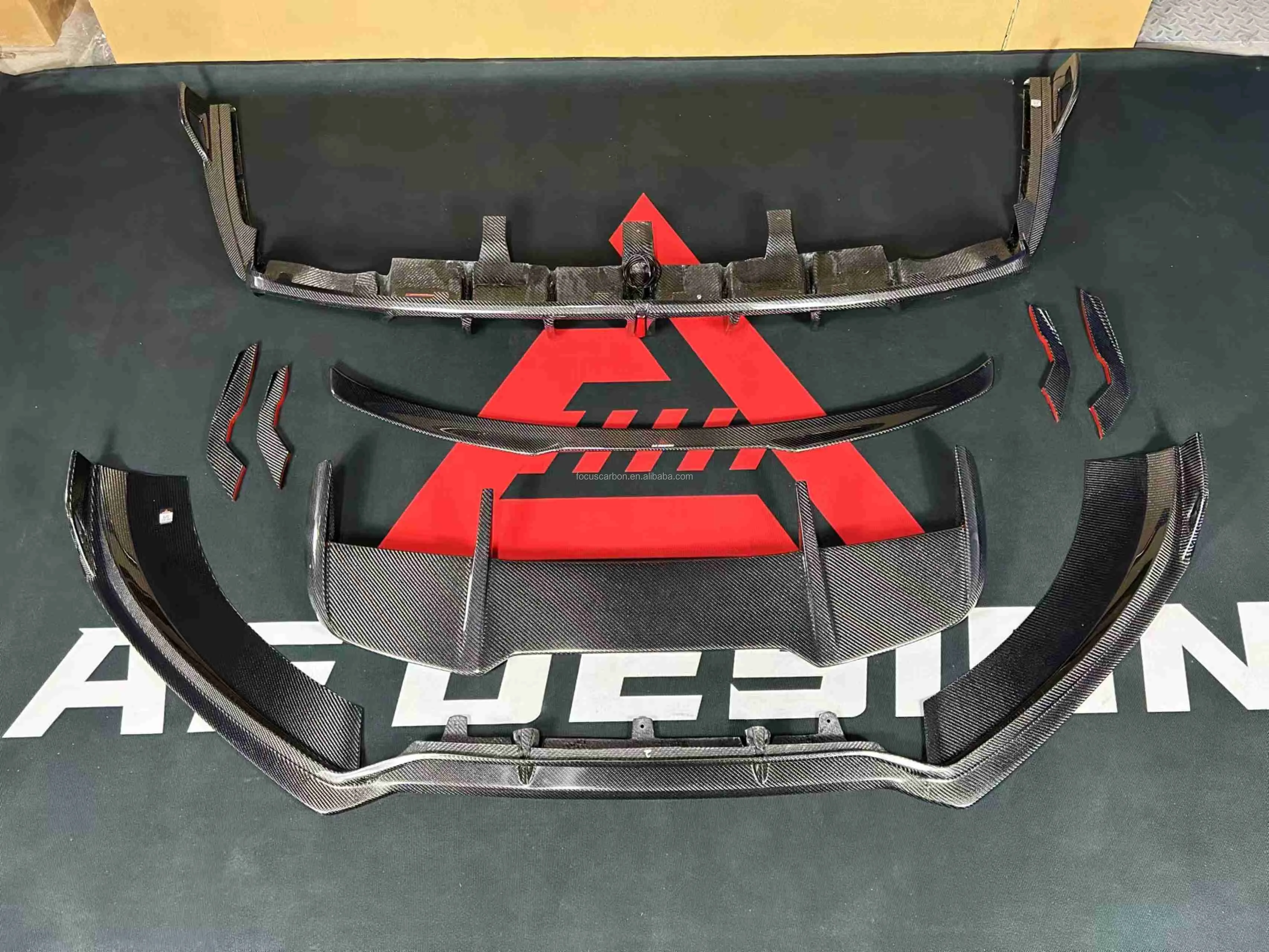 Ae Style Carbon Fiber Rear Diffuser For Audi Rs6 C7 C7 5 Carbon Fiber
