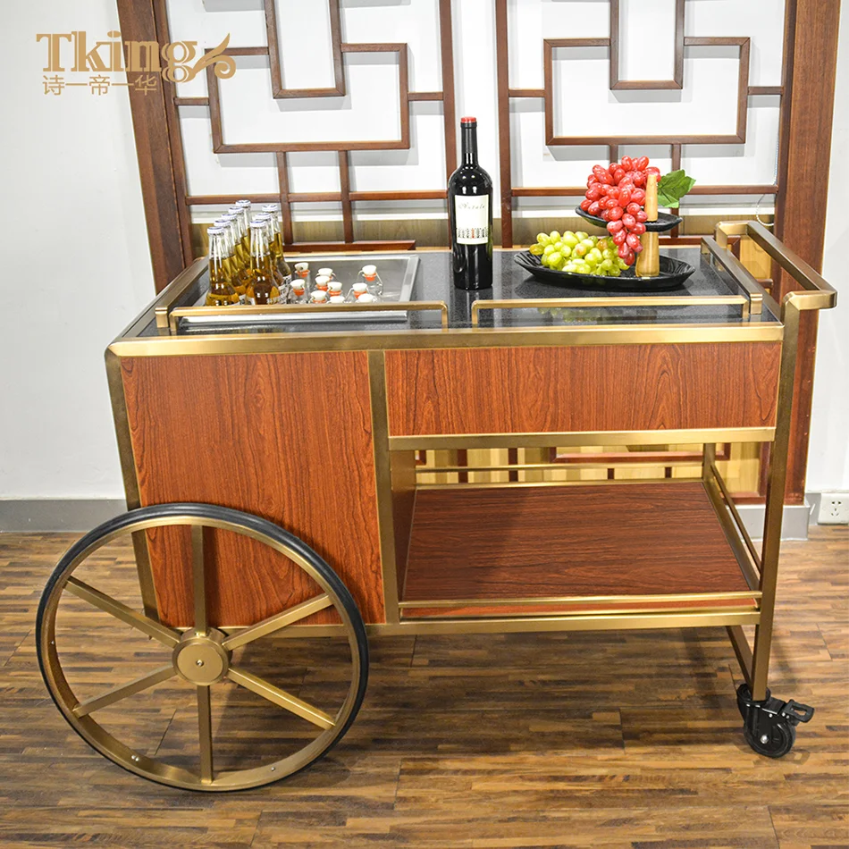 High Quality Unique With Ice Tray Star Hotel Wine Serving Trolley ...