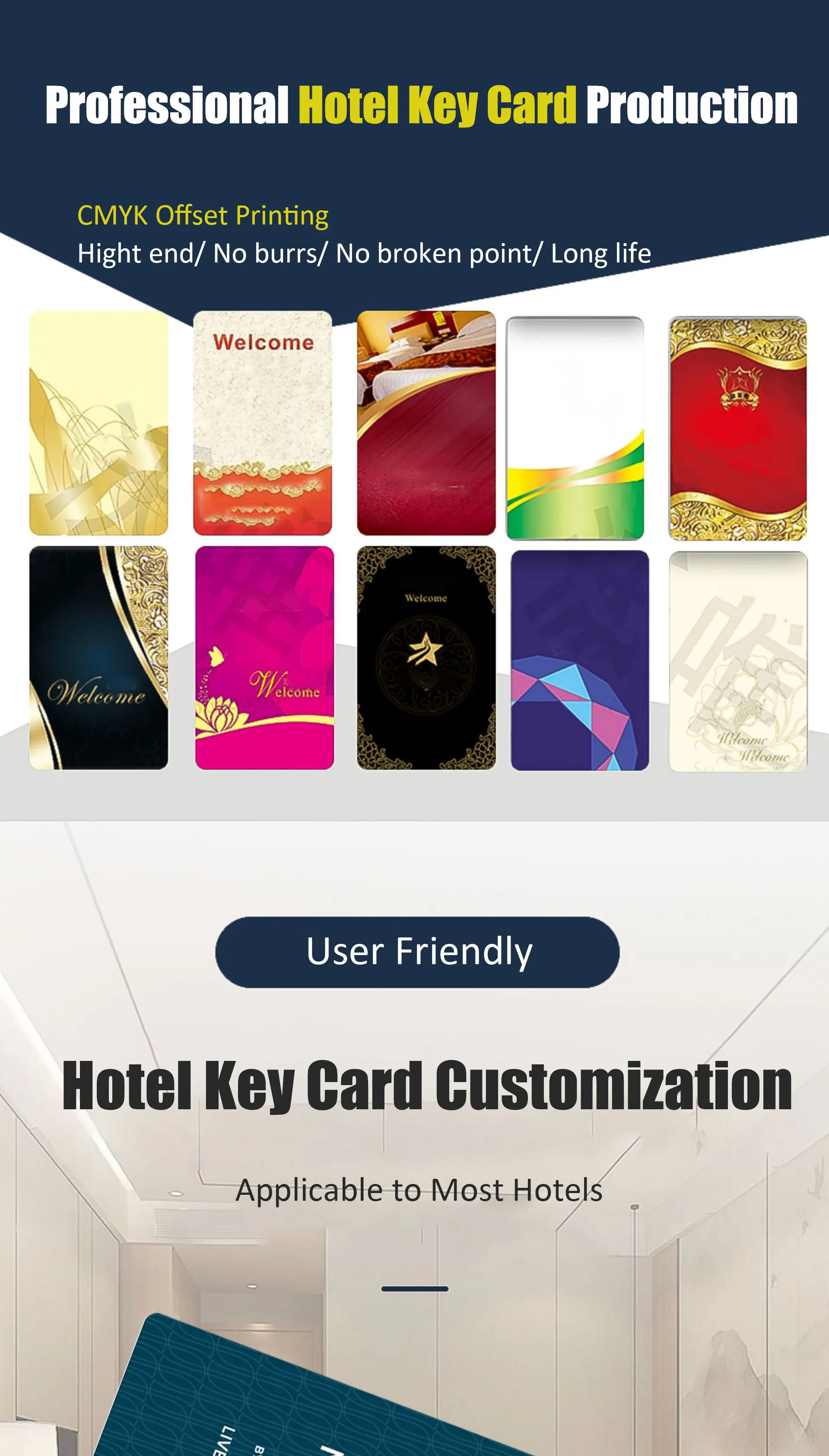 Custom Pvc Mf Classic 4k Rfid Chip Card Encoded Salto Lock Business ...