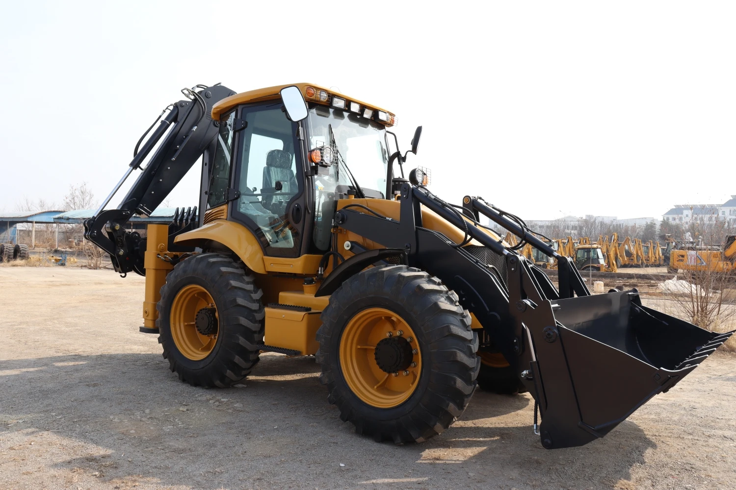 Mini Backhoe Loader Tractor with Loader and Backhoe