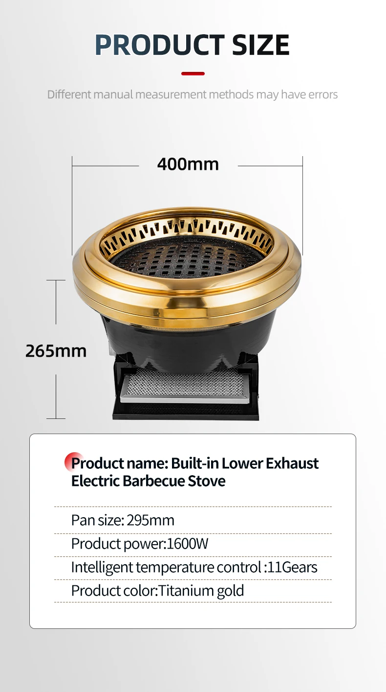 Korean Barbecue Indoor Restaurant Table Grill - Smokeless