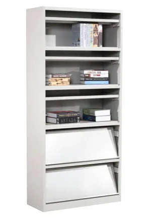 Modern Steel Magazine Rack Simple School Library Periodical Rack ...