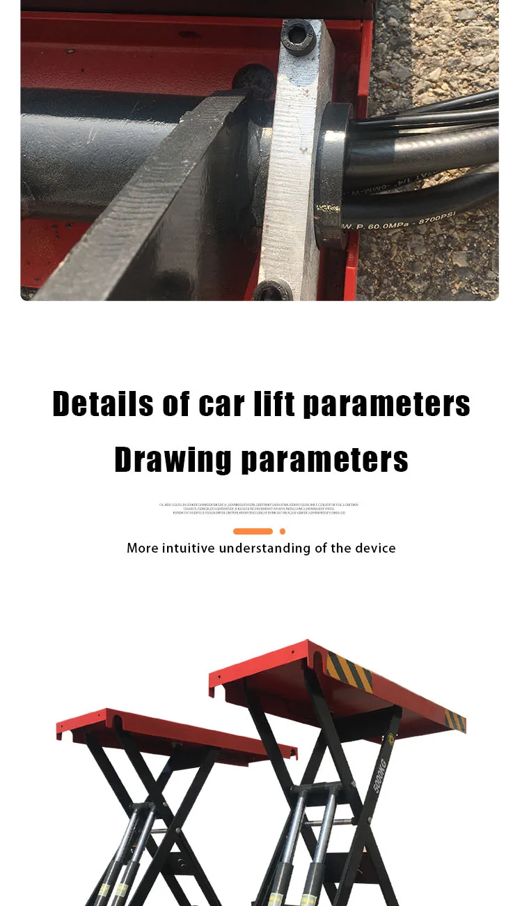 Car Ramps Hydraulic Car Lifting Ramp Car Lift Scissor 1.4m 5t Four ...